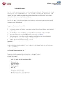Psoriatic Arthritis pathway - Sheffield Aches and Pains - Professionals